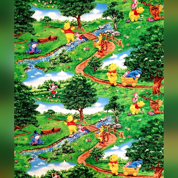 Disney | Office | Vintage 206 Disney Classic Spring Pooh Friends Patt ...